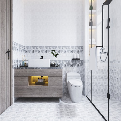 Geometric Ceramic Wall Tiles for Restrooms - DBL Ceramics