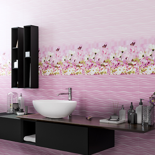 Pink Glazed Wall Tiles for Stylish Bathrooms | DBL Ceramics