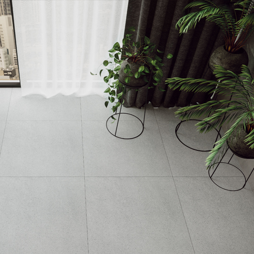 Cement Effected Grey Glazed Porcelain Floor Tiles